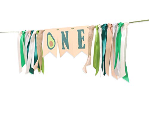 Avocado 1st Birthday High Chair Banner -1st Birthday Avocado, Avocado High Chair Banner, Carnival Birthday Banner, Fruit Birthday Banner, Crush Cake, and Photo Decoration.