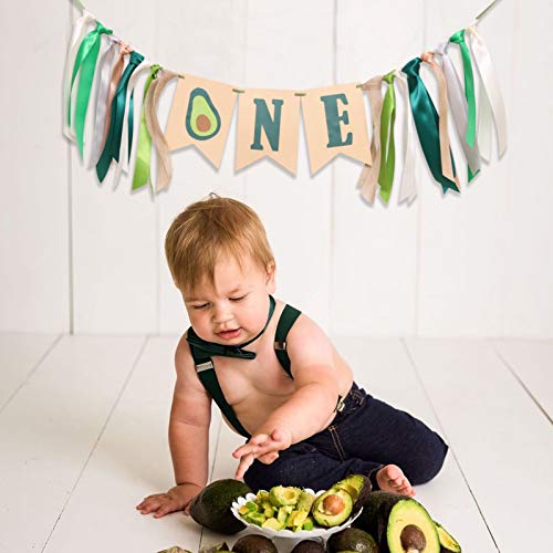 Avocado 1st Birthday High Chair Banner -1st Birthday Avocado, Avocado High Chair Banner, Carnival Birthday Banner, Fruit Birthday Banner, Crush Cake, and Photo Decoration.