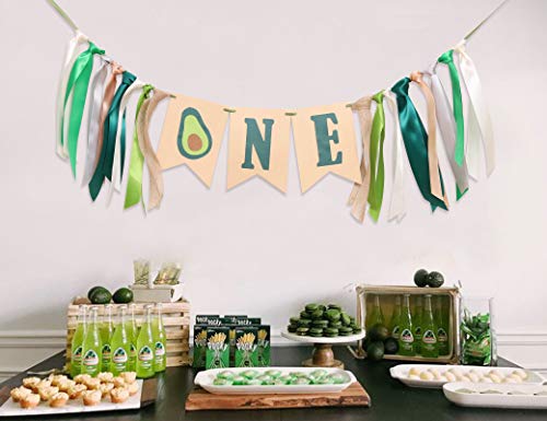 Avocado 1st Birthday High Chair Banner -1st Birthday Avocado, Avocado High Chair Banner, Carnival Birthday Banner, Fruit Birthday Banner, Crush Cake, and Photo Decoration.