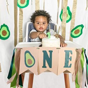 Avocado 1st Birthday High Chair Banner -1st Birthday Avocado, Avocado High Chair Banner, Carnival Birthday Banner, Fruit Birthday Banner, Crush Cake, and Photo Decoration.