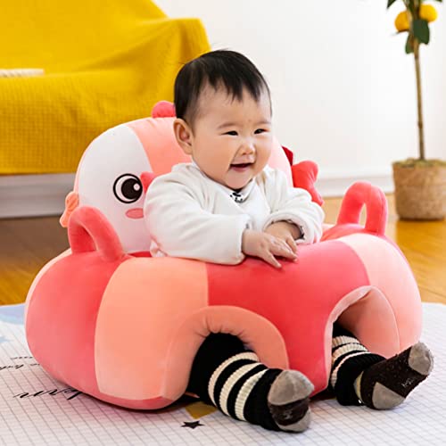 Eyomii 1 Pcs Baby Sitting Chair Cover Animal Shaped Kids Learning Sitting Chair Cover Support Sofa Infant Plush Seats Baby Sofa Seat Cover for Toddlers.(Only Cover)