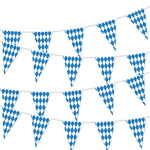 118ft oktoberfest pennant banner- double side oktoberfest bavarian flags- oktoberfest decorations- oktoberfest pennant banner- oktoberfest party supplies- bavarian beer festival outdoor indoor decor