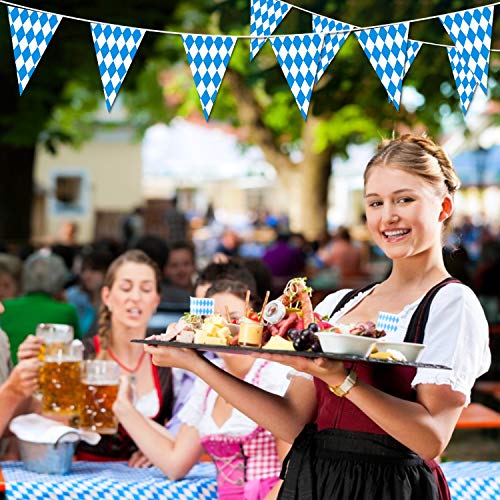 118ft Oktoberfest Pennant Banner- Double Side Oktoberfest Bavarian Flags- Oktoberfest Decorations- Oktoberfest Pennant Banner- Oktoberfest Party Supplies- Bavarian Beer Festival Outdoor Indoor Decor