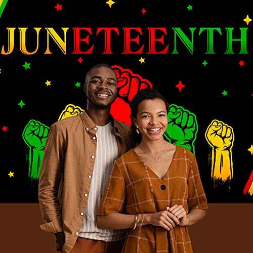 Pudodo Juneteenth Background Banner African American Independence Day Black Liberation Freedom Photography Wall Hanging Party Decoration