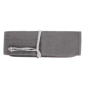 gloglow canvas paintbrush wrap roll up case holder, gray canvas paintbrush holder paint pen roll up bag case travel drawing paintbrush roll organizer (brushes not included)