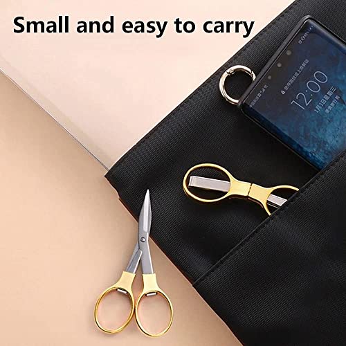 Folding scissors,safe portable scissors,mini scissors,stainless steel telescopic cutter,outdoor fishing home fishing gear portable manicure paper cutting manual