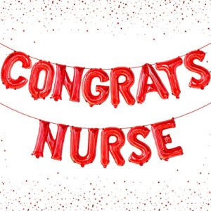 congrats nurse balloons, red – nurse graduation decorations 2023 | congrats nurse decorations | nurse graduation party supplies | nurse graduation balloons for nurse graduation party decorations 2023