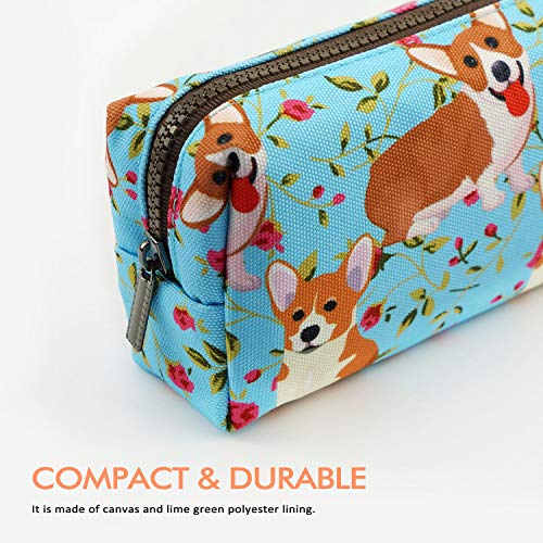 LParkin Cute Corgi Pencil Case Pouch Teacher Gift Gadget Bag Make Up Case Cosmetic Bag stationary kawaii pencil box