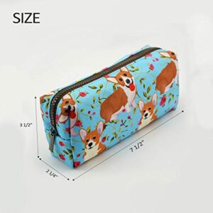 LParkin Cute Corgi Pencil Case Pouch Teacher Gift Gadget Bag Make Up Case Cosmetic Bag stationary kawaii pencil box