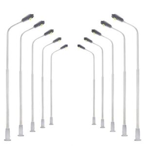 20pcs model railway train model street lights led dual lampposts ho oo scale leds dual heads gauge model street light layout