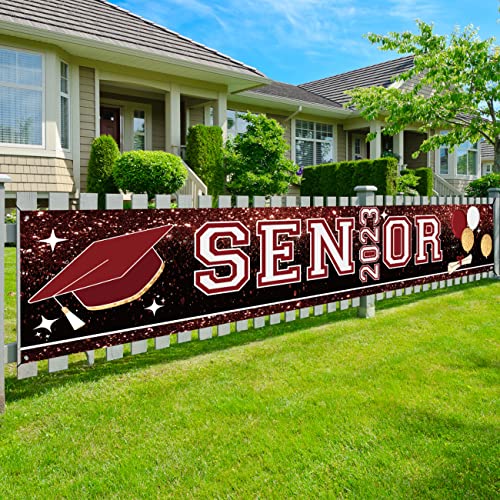 Graduation Banner 2023 Maroon Larger Senior Banner 118INCHS Graduation Yard Sign Lawn Outdoor Garden Senior Graduation Decorations 2023