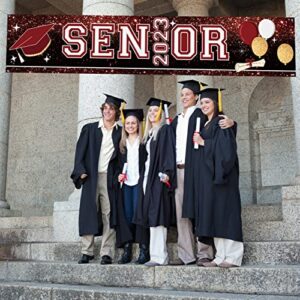 Graduation Banner 2023 Maroon Larger Senior Banner 118INCHS Graduation Yard Sign Lawn Outdoor Garden Senior Graduation Decorations 2023