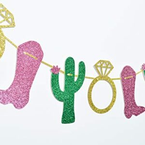 Cacti, Rings, and Cowboy Boots Garland, Bachelorette Party Garland, Final Fiesta Banner, Last Fiesta Banner, Final Rodeo Bachelorette Party Decorations