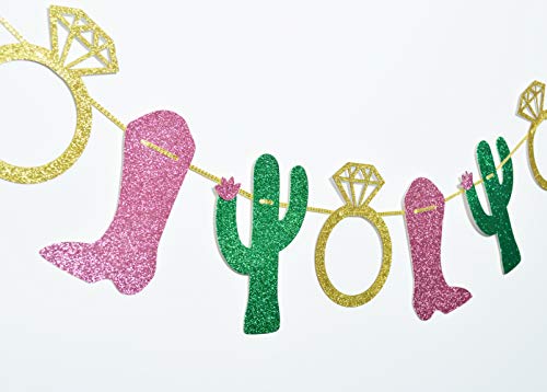 Cacti, Rings, and Cowboy Boots Garland, Bachelorette Party Garland, Final Fiesta Banner, Last Fiesta Banner, Final Rodeo Bachelorette Party Decorations