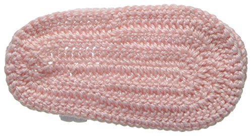 Jefferies Socks Baby-Girls Newborn T-Strap Mary Jane Crochet Bootie, Light Pink, Newborn