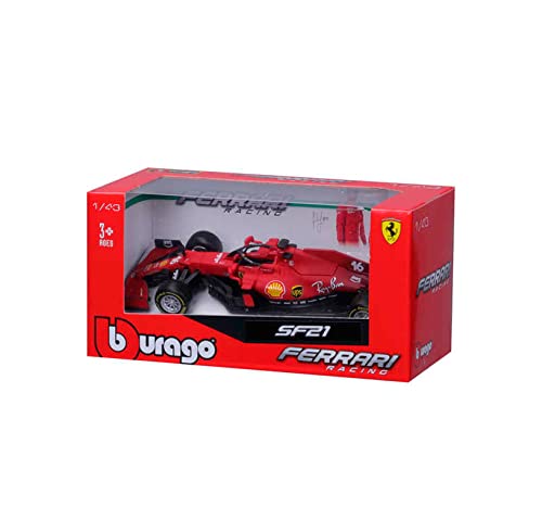 Bburago B18-36829L 1:43 F1 2021 Ferrari SF21 Leclerc, Assorted Colours