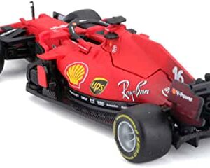 Bburago B18-36829L 1:43 F1 2021 Ferrari SF21 Leclerc, Assorted Colours