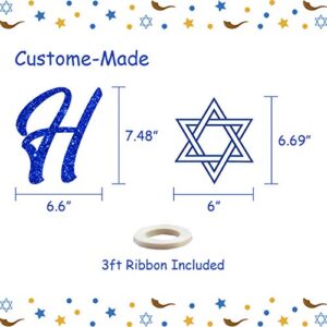 JOYMEMO Happy Passover Banner Glitter Passover Party Decorations - Bunting Garland with 8 Pesach Cutouts for Passover Seder, Jewish Holiday, Hanukkah Home Decor