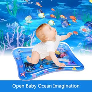 Baby Water Play Mat Water pad Can Be Used All Seasons for Infants Toddlers Early Development Activities Inflatable Tummy Time Water Mat for 3-48 Months Baby Toys Play mat for Baby's Stimulation Growth