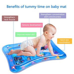 Baby Water Play Mat Water pad Can Be Used All Seasons for Infants Toddlers Early Development Activities Inflatable Tummy Time Water Mat for 3-48 Months Baby Toys Play mat for Baby's Stimulation Growth