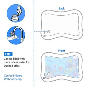 Baby Water Play Mat Water pad Can Be Used All Seasons for Infants Toddlers Early Development Activities Inflatable Tummy Time Water Mat for 3-48 Months Baby Toys Play mat for Baby's Stimulation Growth