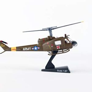 Daron Worldwide Trading Postage Stamp UH-1 Huey MEDEVAC US Army Vehicle (1/87 Scale)