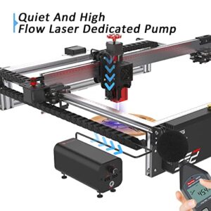 Twotrees Air Assist Pump for Laser Engraver Cutter, Air Assist Set for A5 Pro Twotrees TTS-55/25 TS2 S6 Pro S9 Master 2 Pro S2 SF LE400 Pro Reizer 20W Engraver, 30L/Min Big Airflow Low Noise