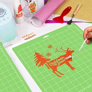 Colemoly 12x12 Cutting Mat 4 Pack Standard for Cricut Maker/Maker 3/Explore 3/Air 2/Air/One 1 Pack Cut Cards Scraper Green Grip Sticky Cricket Replacement Accessories Pad for Supplies,Crafts,Quilting