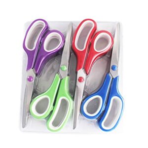 S & E TEACHER'S EDITION 8.5 Inch Scissors 16Pcs, Stainless Steel Sharp Blade, Comfort-Grip Handles, Pack of 16.