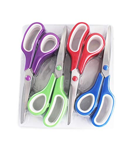 S & E TEACHER'S EDITION 8.5 Inch Scissors 16Pcs, Stainless Steel Sharp Blade, Comfort-Grip Handles, Pack of 16.