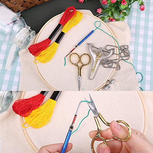 BUTUZE Embroidery Scissors, Exquisite Retro Scissors for Sewing, Stainless Steel Embroidery Sewing DIY Kit for Sewing, Cutting, Art Work, Embroidery, Needlework