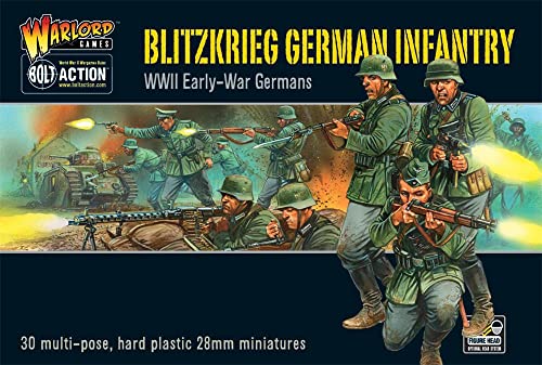 Bolt Action Blitzkrieg! German Infantry Figures 1:56 WWII Military Wargaming Plastic Model Kit