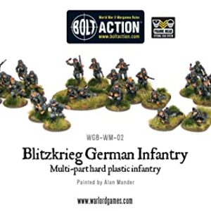 Bolt Action Blitzkrieg! German Infantry Figures 1:56 WWII Military Wargaming Plastic Model Kit