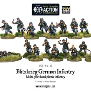 Bolt Action Blitzkrieg! German Infantry Figures 1:56 WWII Military Wargaming Plastic Model Kit