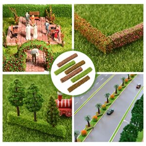 HOKPA 9Pcs Miniature Shrub Strips, 6Pcs Mixed Miniature Model Trees, Static Scenery Models for Architecture Building Railway Train Models Diorama Fairy Garden Scenery Landscape