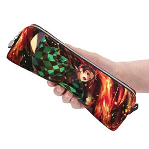 Anime Pencil Case Durable Pen Bag Pouch Organizer Portable Work Marker Case with Zipper for Teen Boys Girls