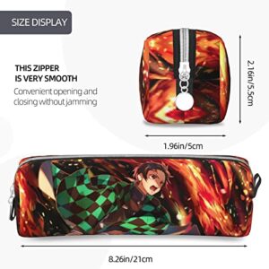 Anime Pencil Case Durable Pen Bag Pouch Organizer Portable Work Marker Case with Zipper for Teen Boys Girls