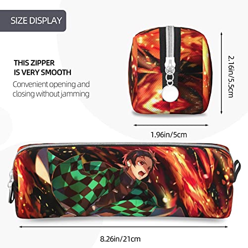 Anime Pencil Case Durable Pen Bag Pouch Organizer Portable Work Marker Case with Zipper for Teen Boys Girls