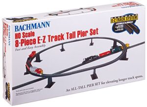 bachmann trains 8 pc. e-z track tall pier set – ho scale