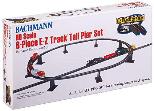 Bachmann Trains 8 PC. E-Z TRACK TALL PIER SET - HO Scale