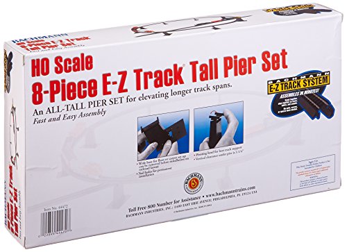 Bachmann Trains 8 PC. E-Z TRACK TALL PIER SET - HO Scale