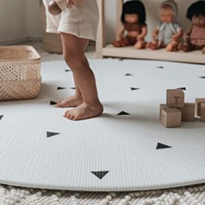 Ofie Round Mat, Baby Play mat (Zen line+Triangle, Round)