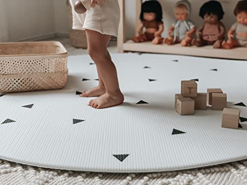 Ofie Round Mat, Baby Play mat (Zen line+Triangle, Round)