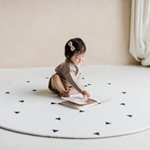 Ofie Round Mat, Baby Play mat (Zen line+Triangle, Round)