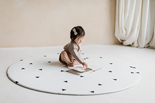 Ofie Round Mat, Baby Play mat (Zen line+Triangle, Round)