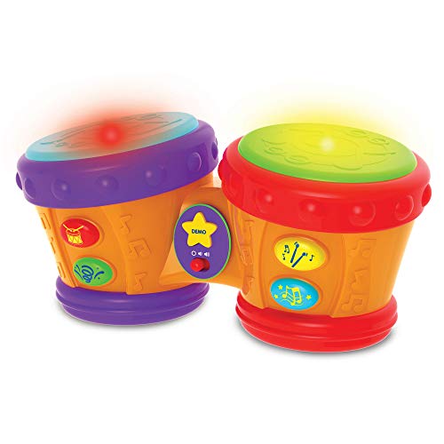 The Learning Journey Early Learning - Little Baby Bongo Drums - Electronic Musical Toddler Toys & Gifts for Boys & Girls Ages 12 Months & Up - Award Winning Musical Learning Toy, Multi