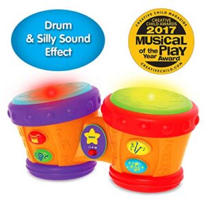 The Learning Journey Early Learning - Little Baby Bongo Drums - Electronic Musical Toddler Toys & Gifts for Boys & Girls Ages 12 Months & Up - Award Winning Musical Learning Toy, Multi