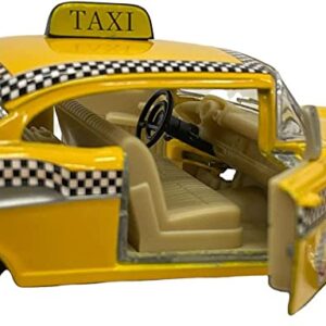 KiNSMART 1957 Chevy Bel Air Coupe Classic 🚖 Taxi Cab 5" 1:40 Scale Die Cast Metal Model Toy Car