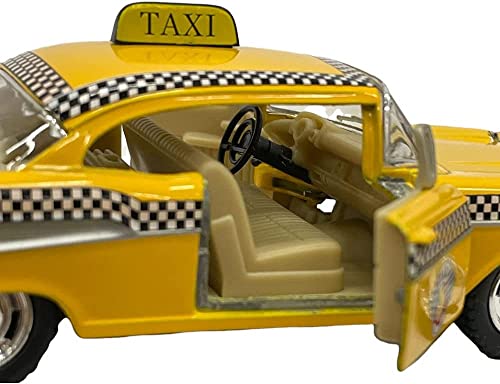 KiNSMART 1957 Chevy Bel Air Coupe Classic 🚖 Taxi Cab 5" 1:40 Scale Die Cast Metal Model Toy Car