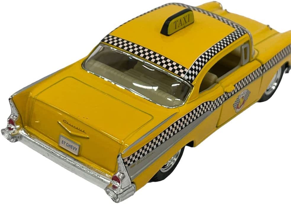 KiNSMART 1957 Chevy Bel Air Coupe Classic 🚖 Taxi Cab 5" 1:40 Scale Die Cast Metal Model Toy Car